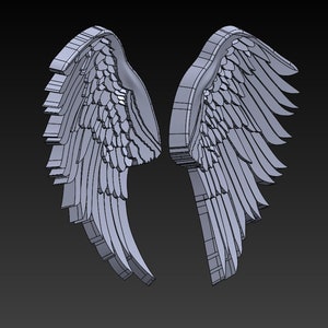 Angel Wings STL File for 3D Printing and CNC - Etsy