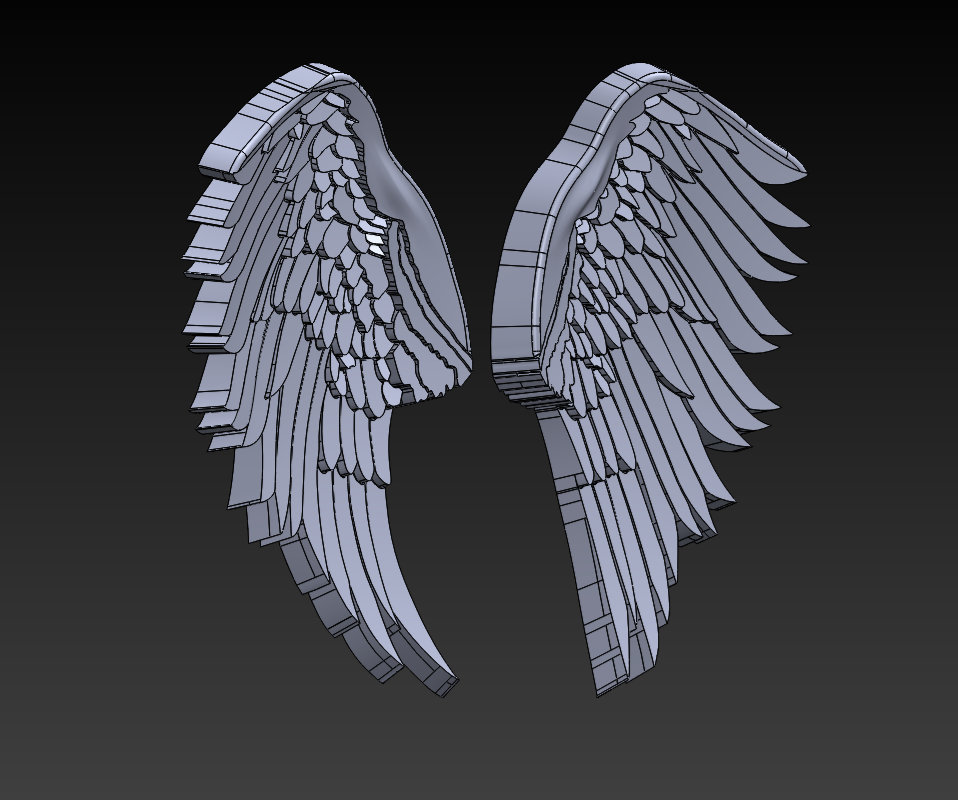 Angel Wings STL File for 3D Printing and CNC - Etsy