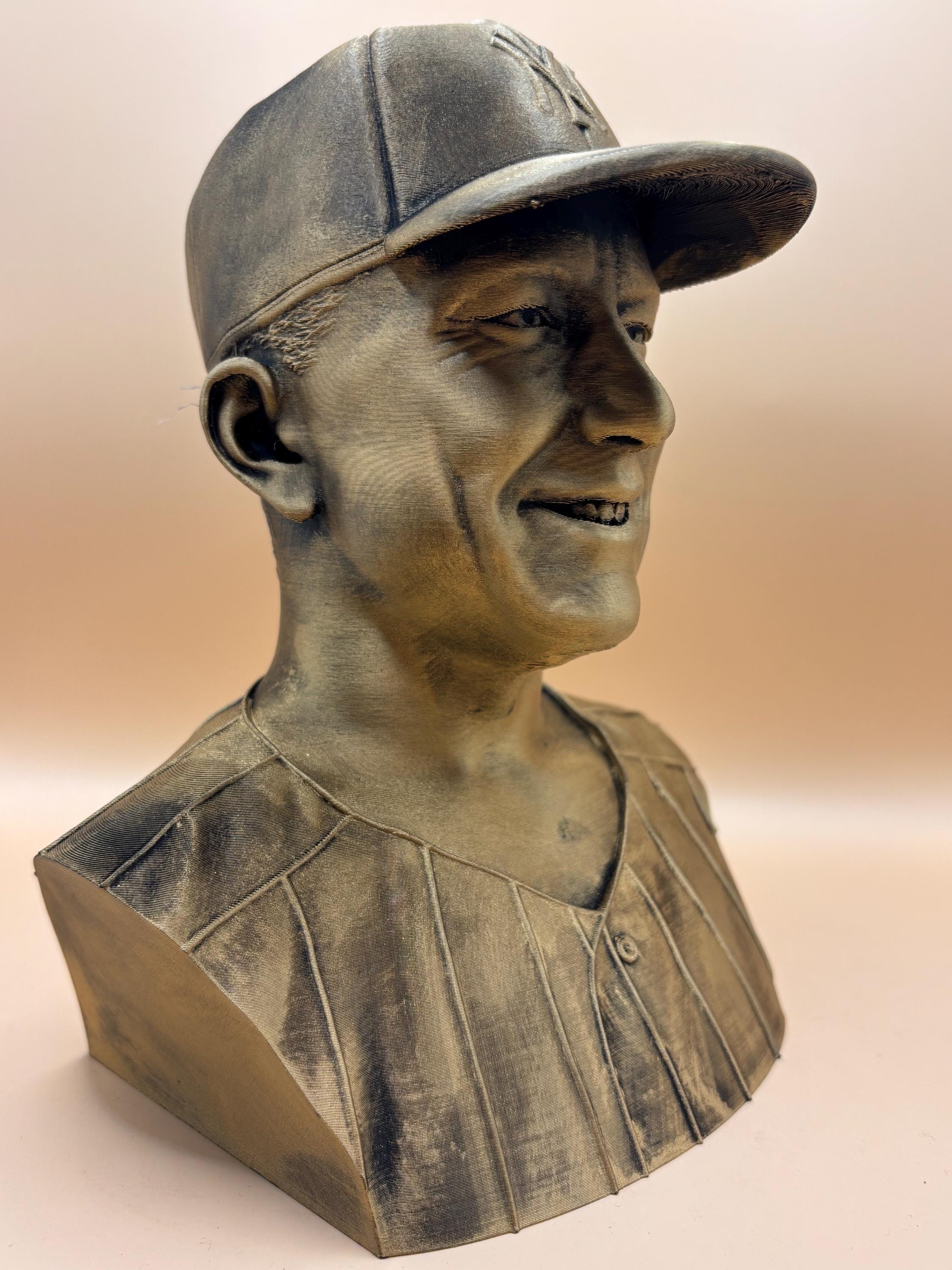 Mickey Mantle Bust: Hand Crafted 3D Printed Yankee Legend - Etsy