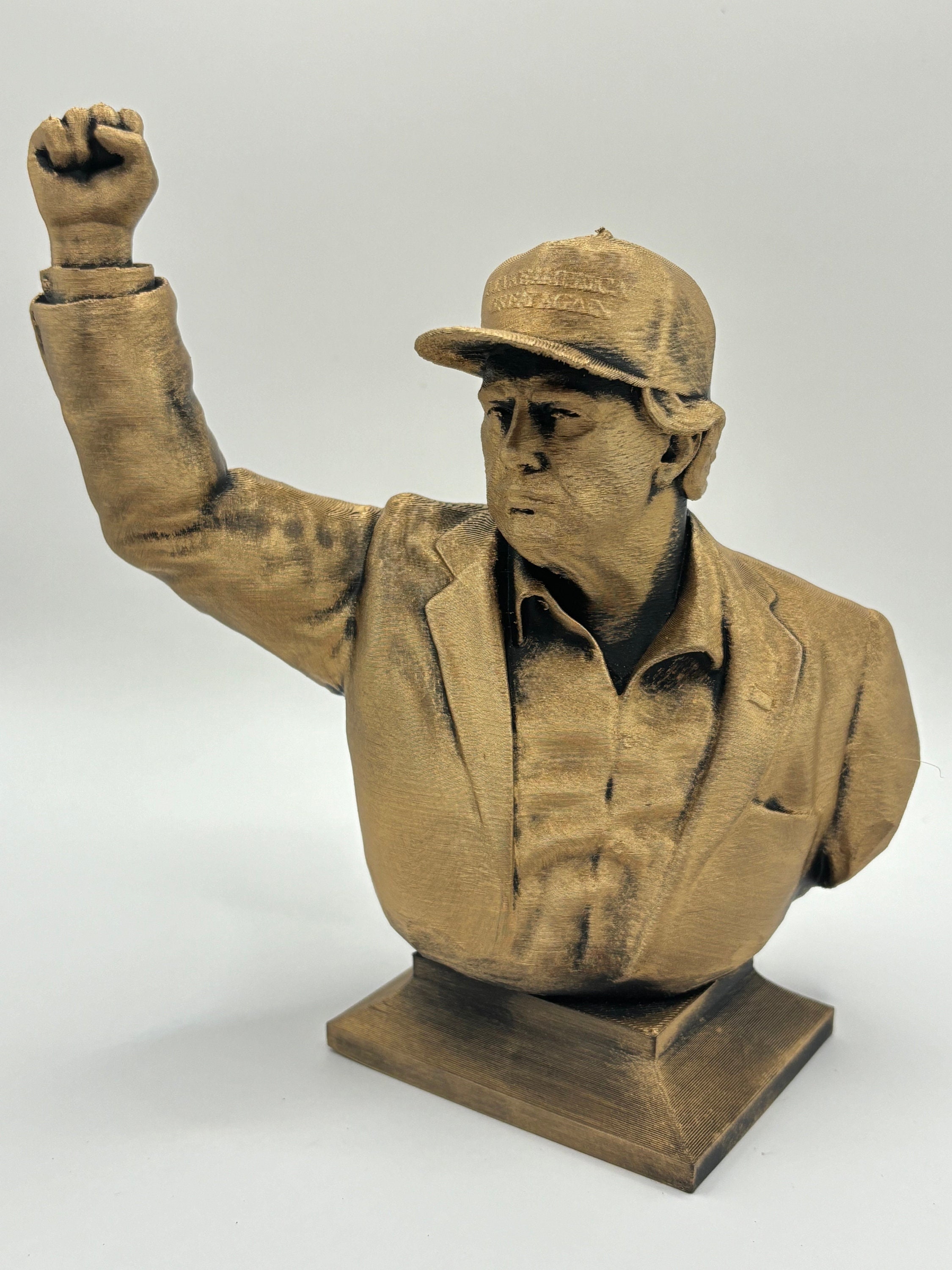 3D Printed President Trump Statue: Gold/bronze Finish - Etsy