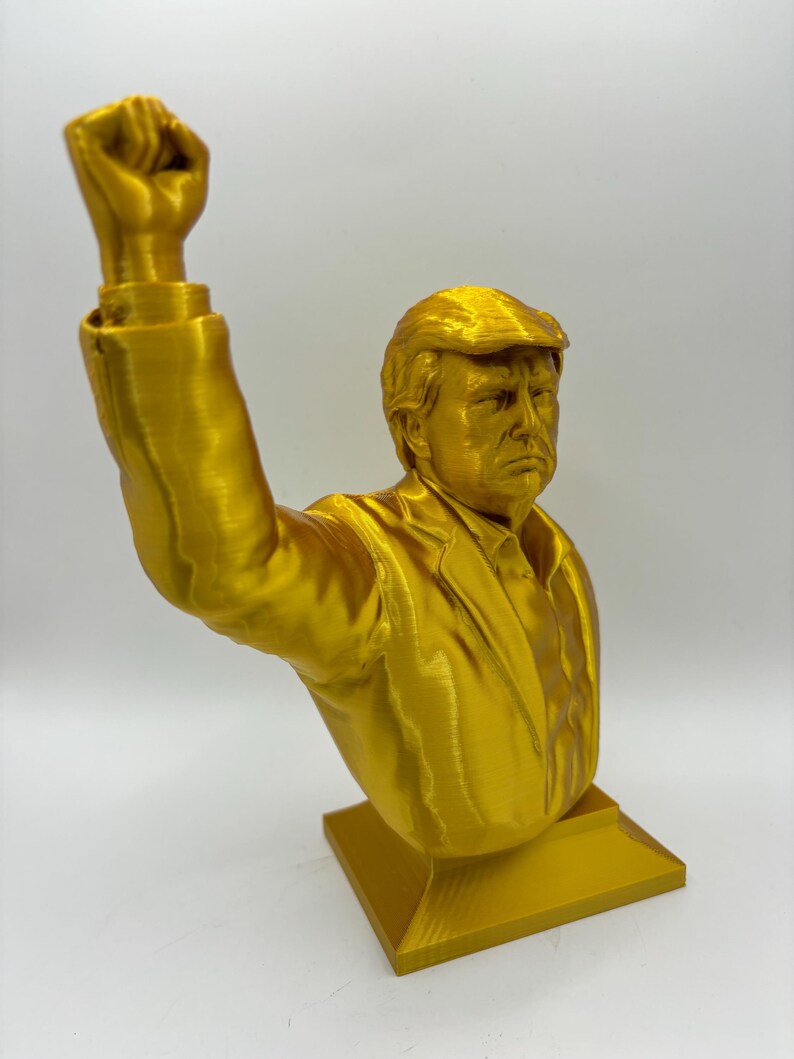 3D Printed President Trump Statue: Gold/bronze Finish - Etsy