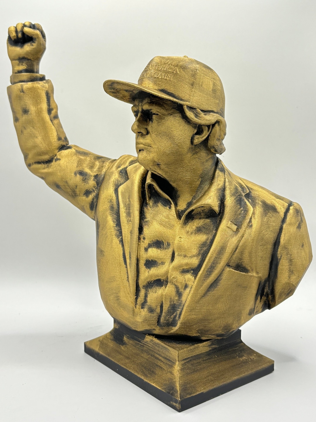 3D Printed President Trump Statue: Gold/bronze Finish - Etsy