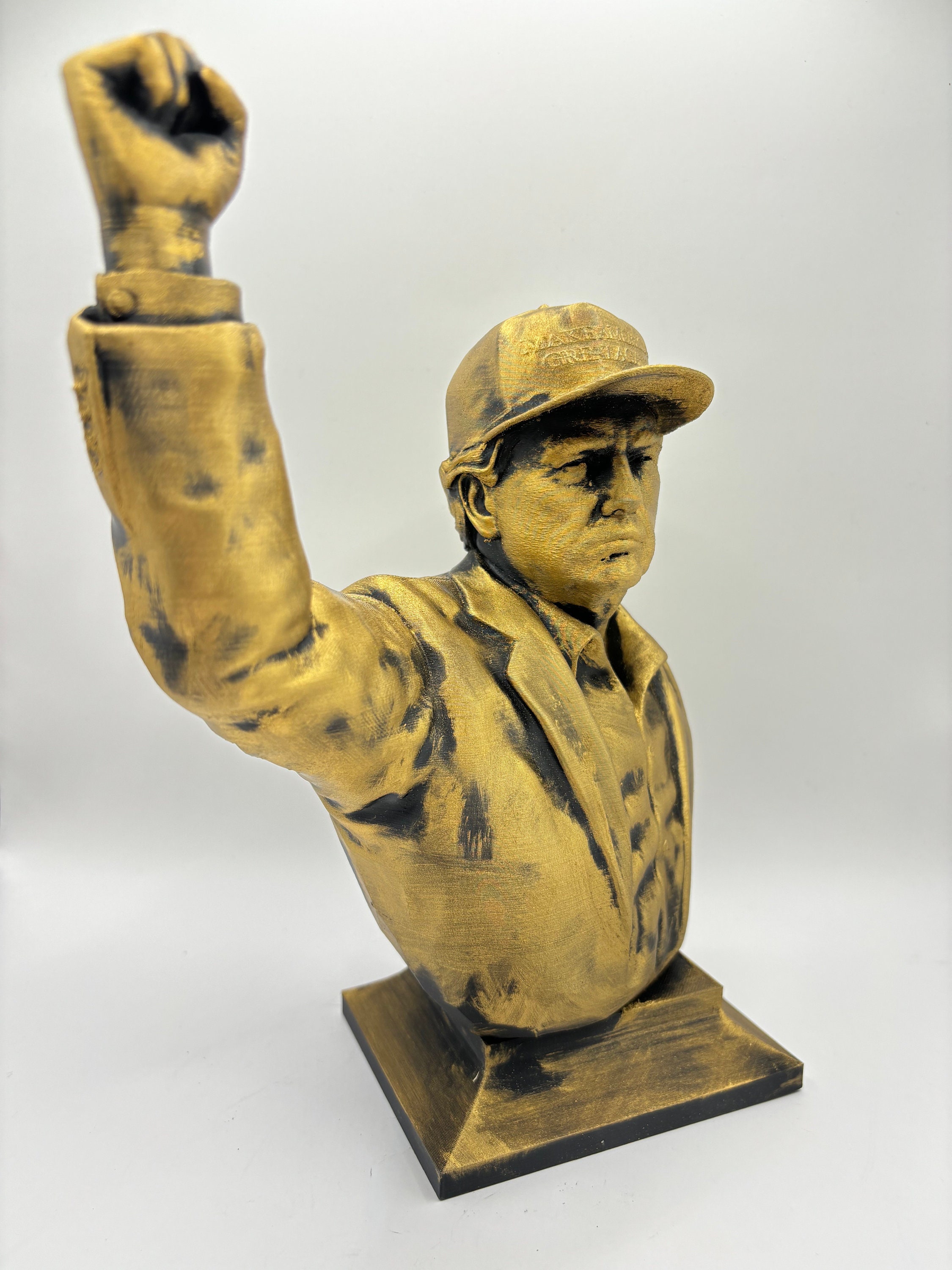 3D Printed President Trump Statue: Gold/bronze Finish - Etsy