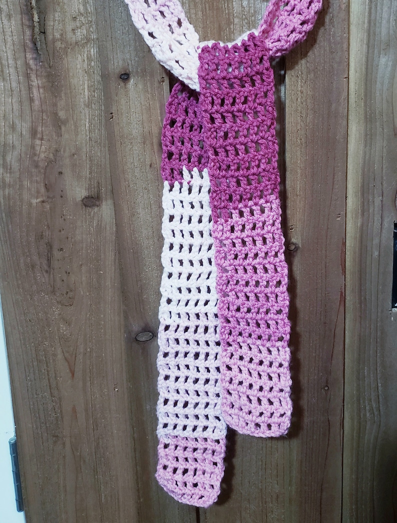 Free Rose Designs Shades of Pink Crochet Scarf - Etsy