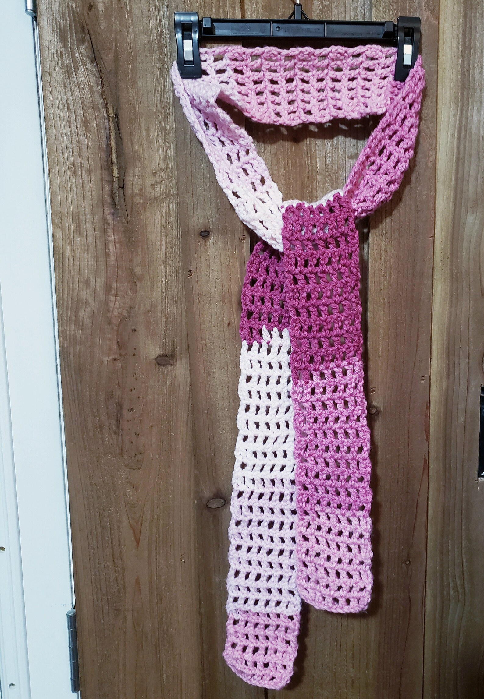 Free Rose Designs Shades of Pink Crochet Scarf - Etsy