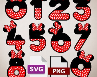 Happy Birthday Minnie Mouse Png, Birthday Numbers, Mickey Mouse Numbers ...