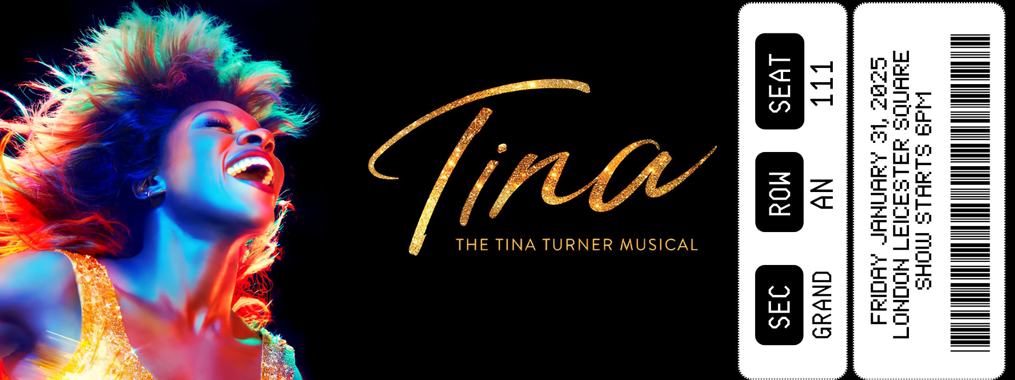 Printable Tina Turner the Musical Theatre Tickets, Personalized Gift ...