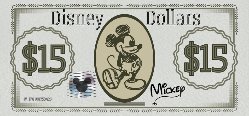 Instant Download, Dollars, Theme Park Money, Orlando Spending Money ...