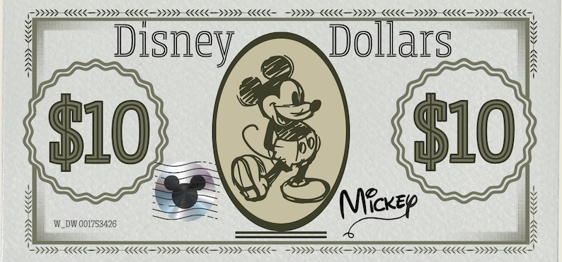 Instant Download, Dollars, Theme Park Money, Orlando Spending Money ...