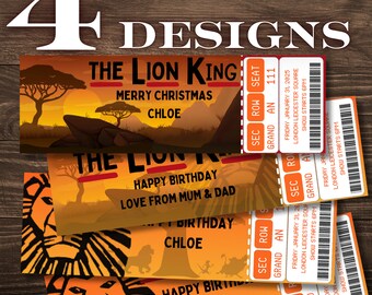 Printable Wicked Musical Theatre Ticket Personalized Gift Reveal Editable West End / Broadway ...