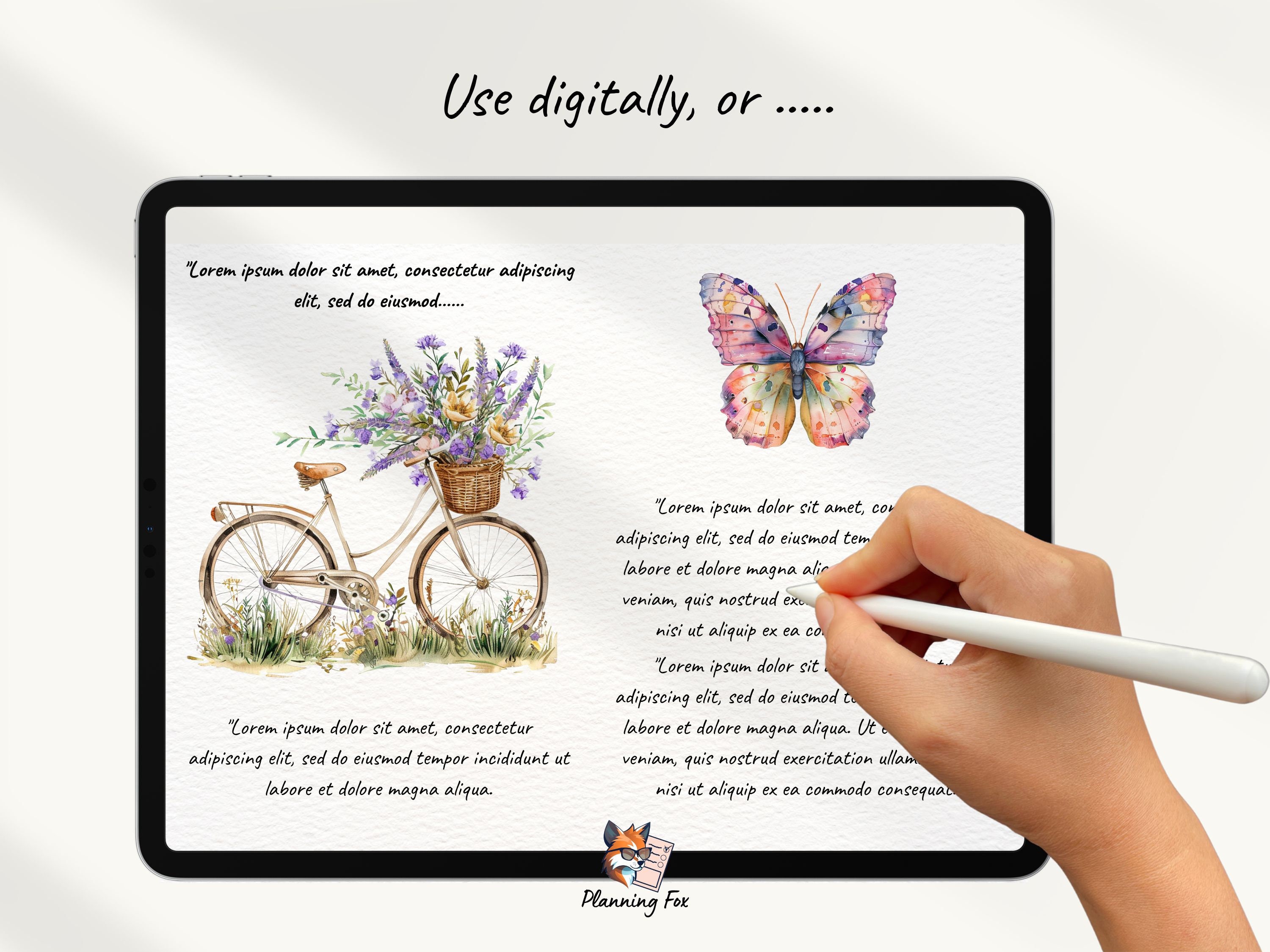 May Digital Stickers, Pastel Lavender Spring Goodnotes Stickers, Season ...