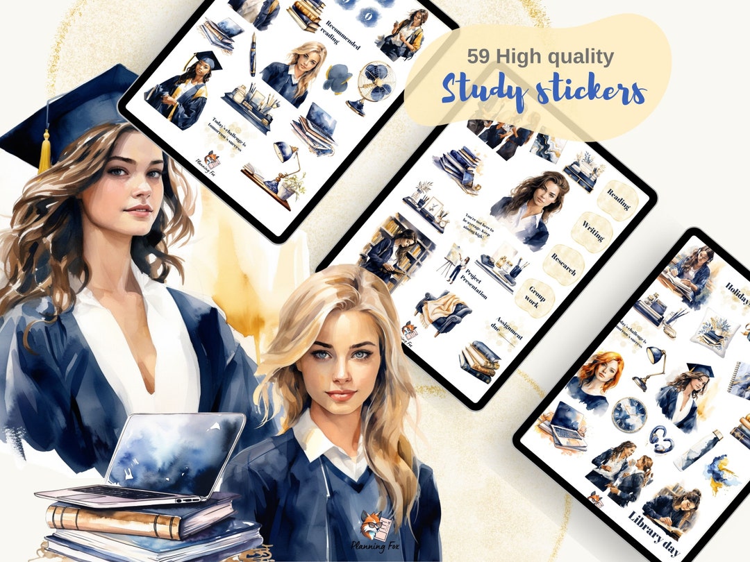 University Stickers Goodnotes Book, Student Planner Ipad, Academic ...