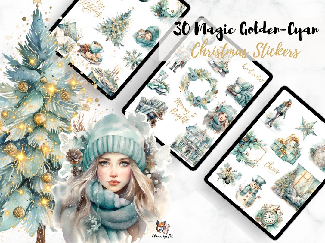 Christmas Aesthetic Digital Stickers for iPad Planner, Seasonal ...
