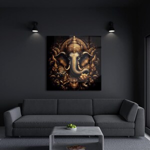 Majestic Lord Ganesha With Gold Details Spiritual Hindu God Ganesh ...