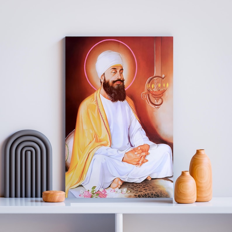 Guru Tegh Bahadur Ji Portrait: Sikh Spiritual Leader Aluminum Print - Etsy