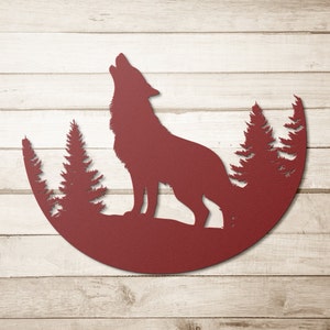 Stunning Wolf Metal Cut Wall Art Design for Wilderness Wildlife ...