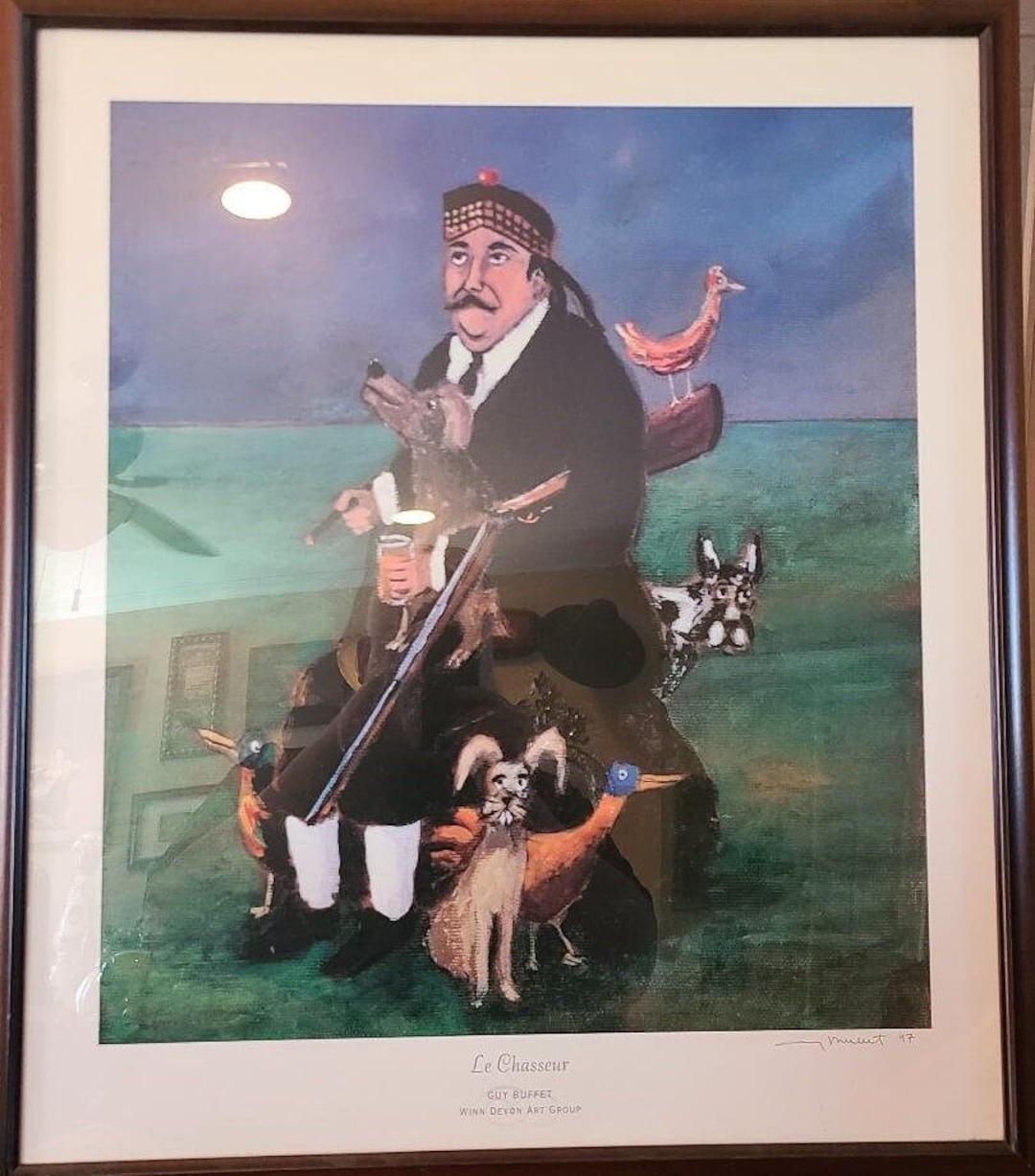 Rare Signed Limited Edition Guy Buffet Lithograph le Chasseur Framed 1997 - Etsy
