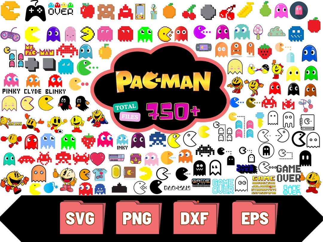 750 Pac Man SVG Pacman Svg SVG File Digital Download Digital Stickers ...
