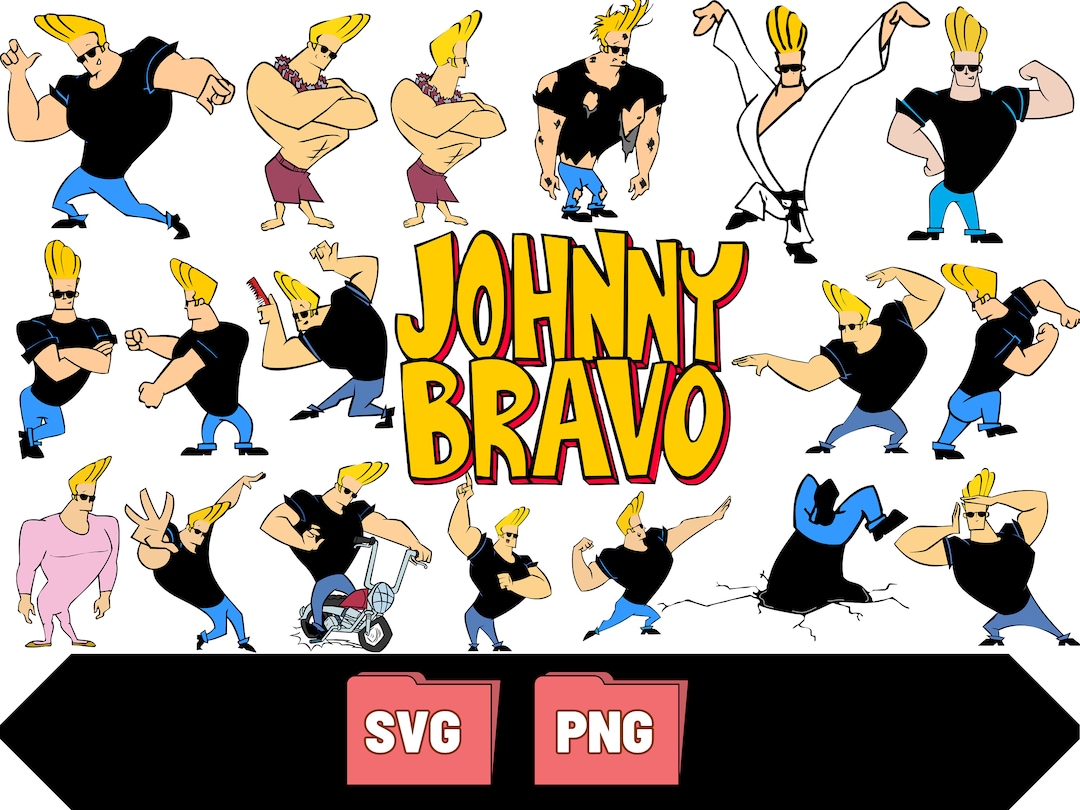 Bravo SVG, Johnny Bravo Vector, Johnny Bravo SVG Bundle, Johnny Bravo ...