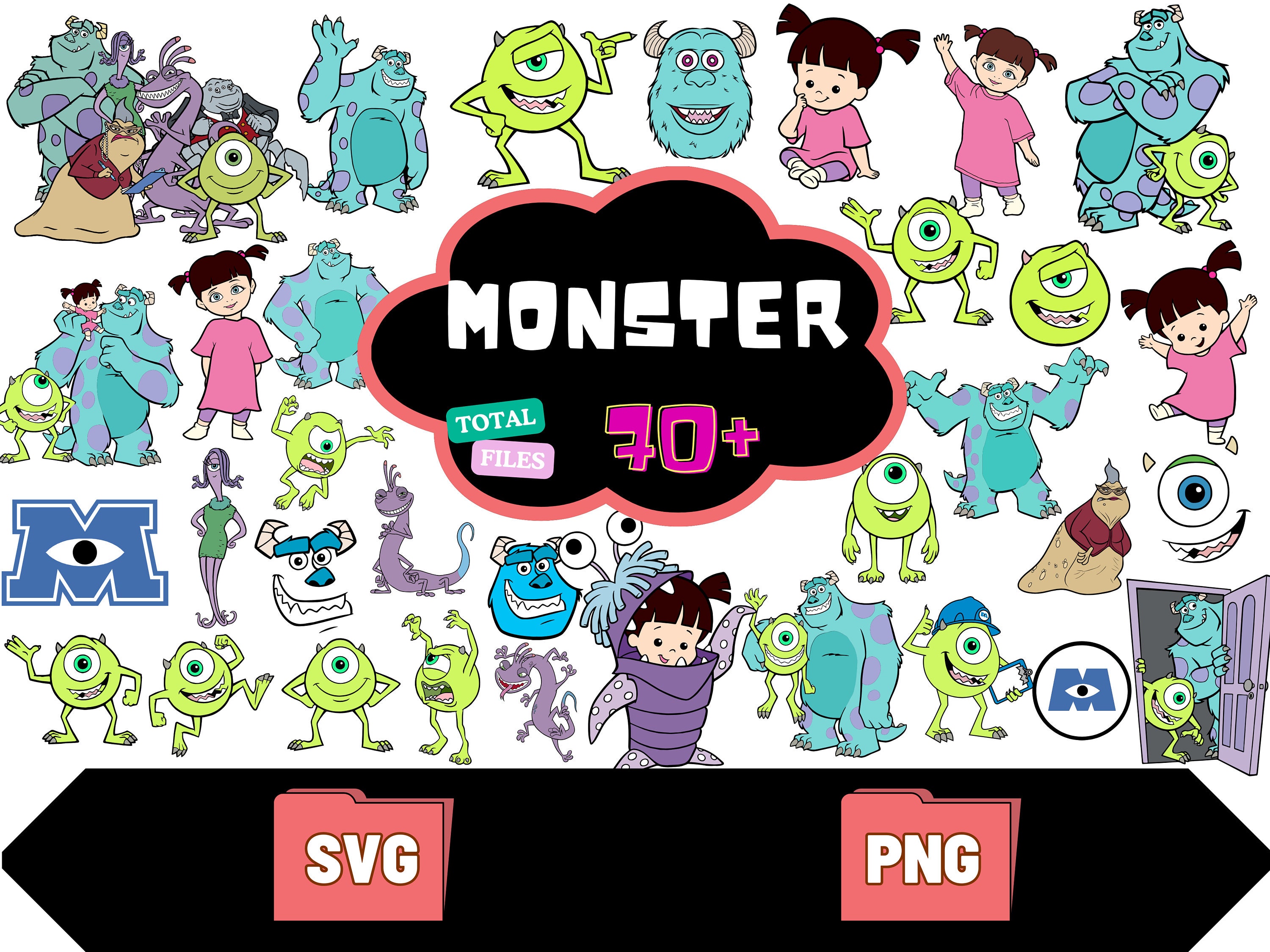 Cute Monster SVG, Monster Birthday SVG, Monsters Svg, Monster Clipart ...