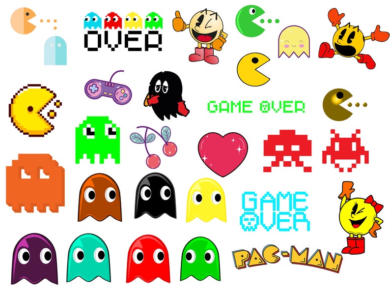 750 Pac Man SVG Pacman Svg SVG File Digital Download Digital Stickers ...
