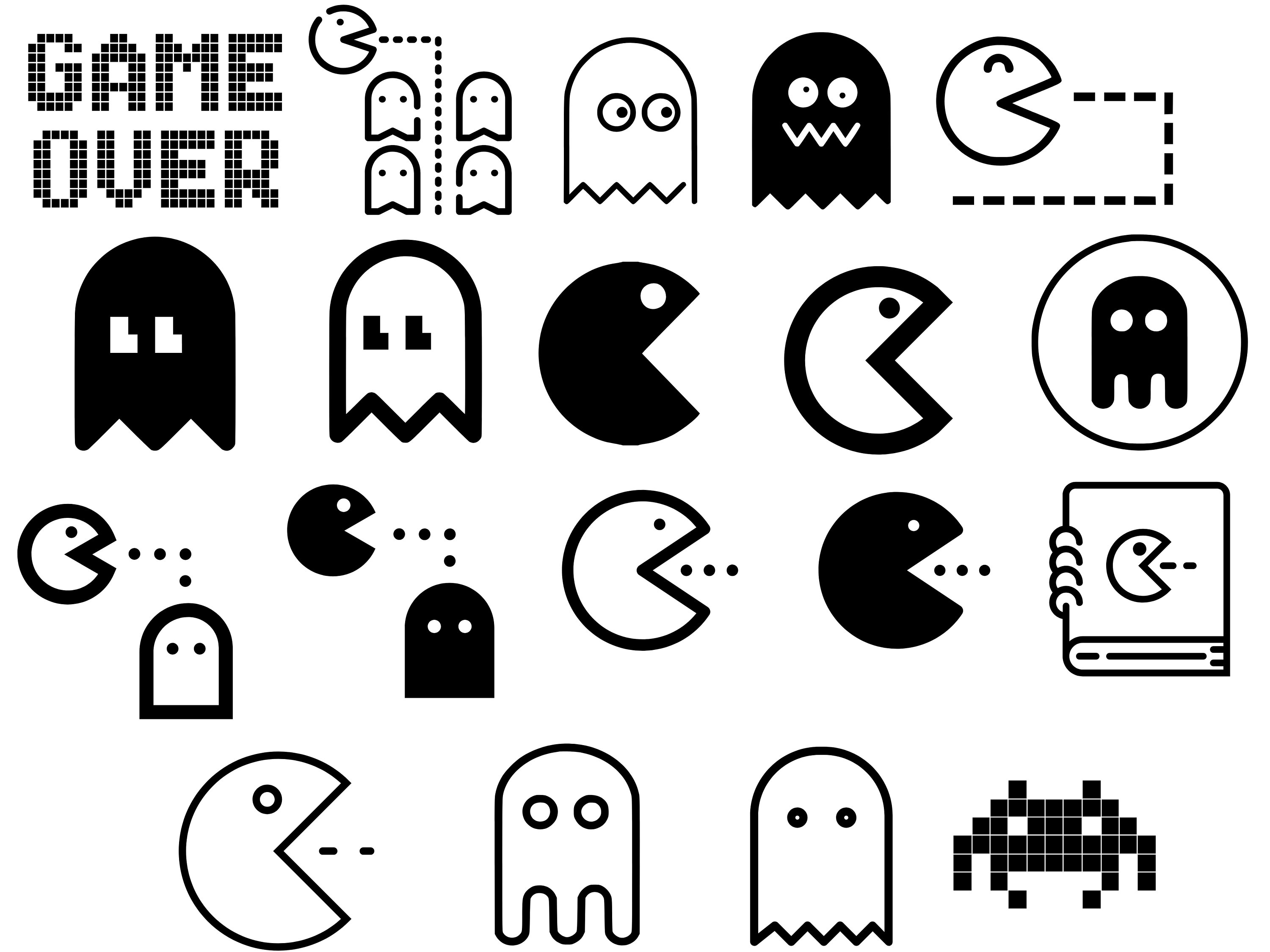 750 Pac Man SVG Pacman Svg SVG File Digital Download Digital Stickers ...