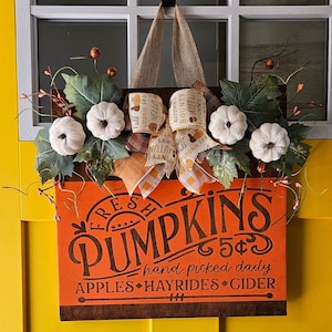 Pumpkin Patch Door Hanger - Etsy