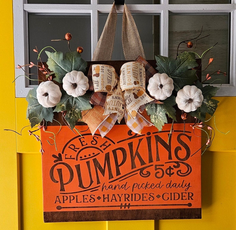 Pumpkin Patch Door Hanger - Etsy