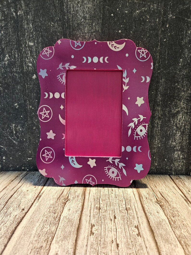 The Eye 4x6 Picture Frame Decoupage Acrylic Painted Witchy Frame - Etsy