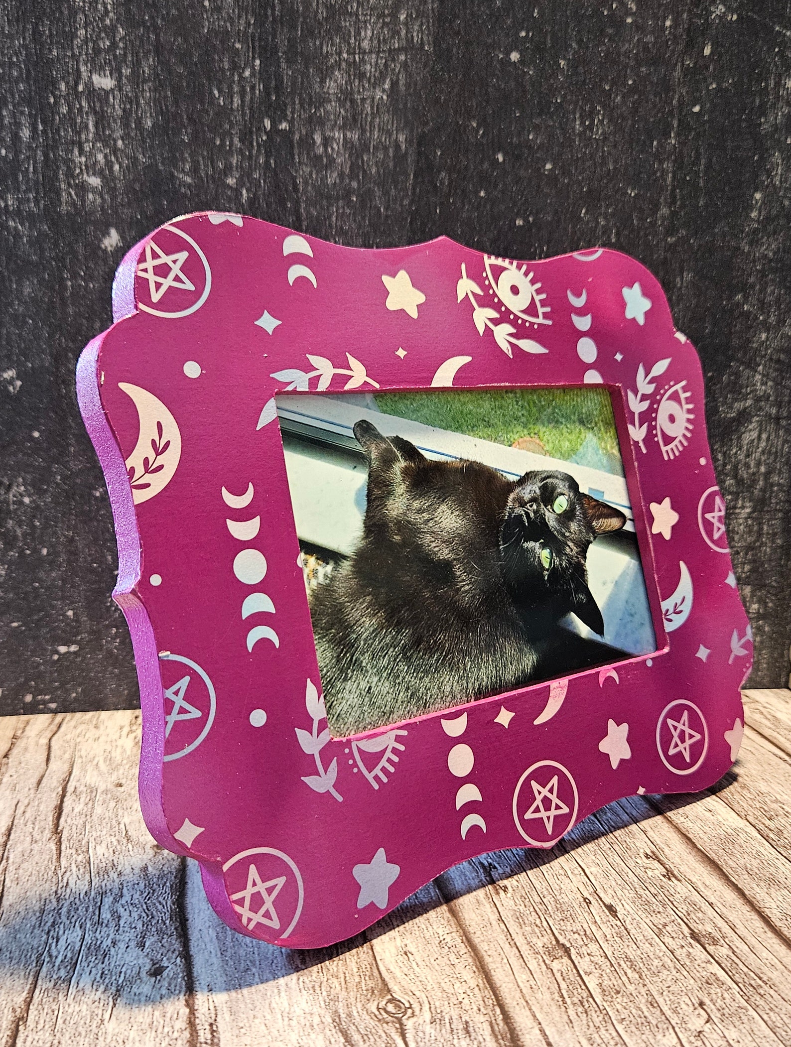 The Eye 4x6 Picture Frame Decoupage Acrylic Painted Witchy Frame - Etsy