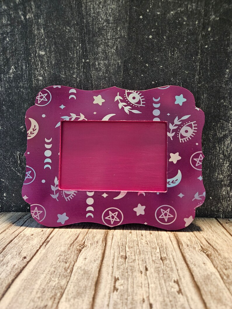 The Eye 4x6 Picture Frame Decoupage Acrylic Painted Witchy Frame - Etsy