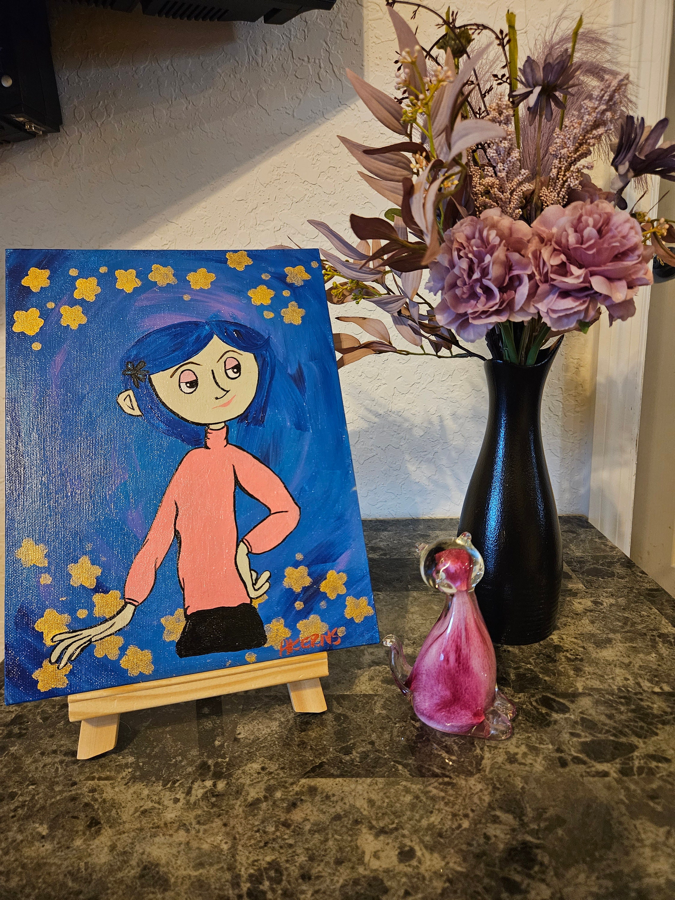 Coraline Painting Acrylic Painting Flat Canvas Painting Coraline Movie ...