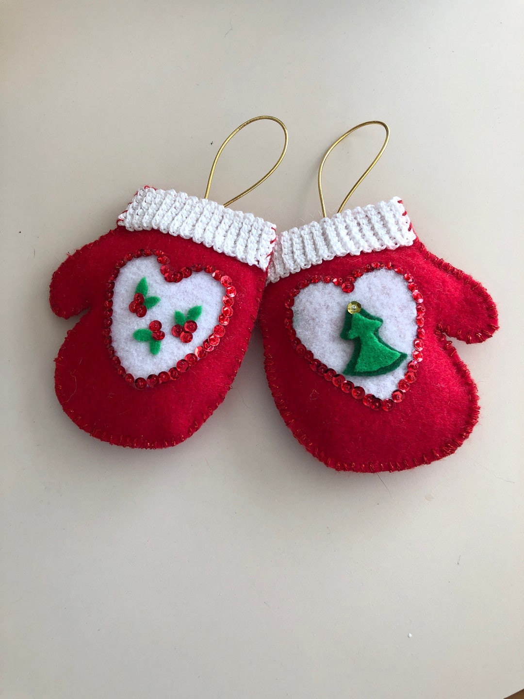 Simple Old Fashioned Christmas Mittens. Original Designs - Etsy