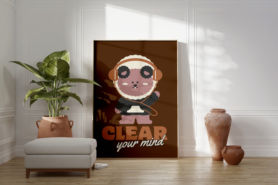 Clear Your Mind Prints, Musical Poster, Mental Health Print, Motivation ...