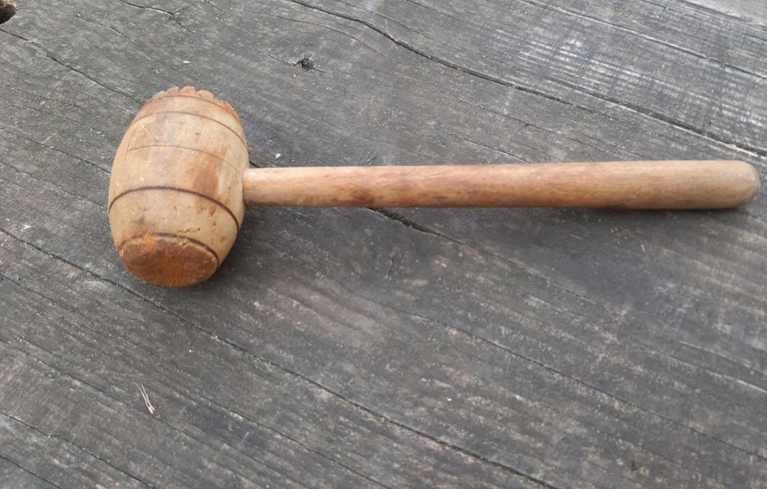 Wooden Vintage Hammer, Wooden Mallet, Vintage Farmhouse Décor, Steak ...