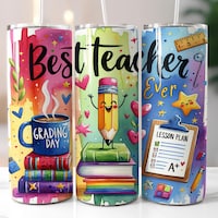 3D Inflated Teach Love Inspire, Puffy Teacher Rainbow Tumbler, Pink ...