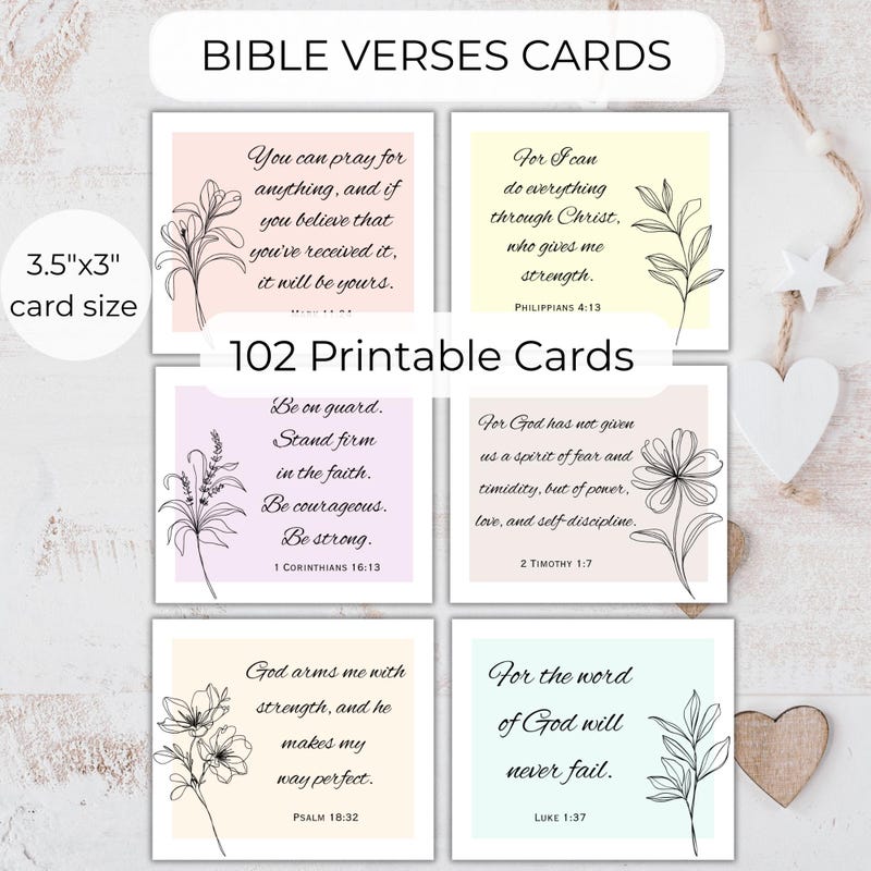 Tarjetas con versículos bíblicos inspiradores, tarjetas para oración ...