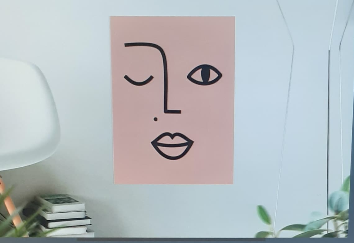 Minimalist Face Drawing Art Print Unframed Digital Art for Home Decor ...