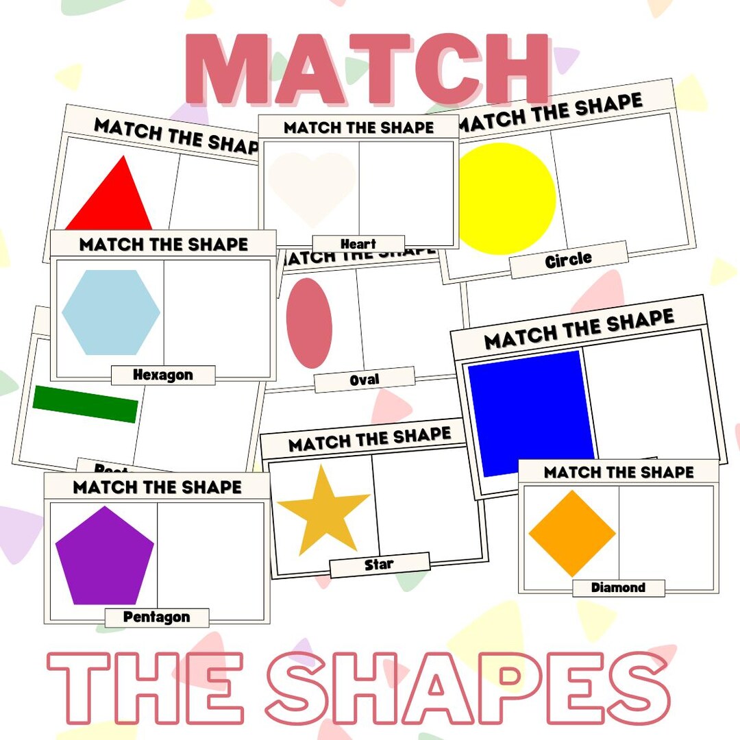 Match the Shapes: Shape Identification Activity - Etsy Australia