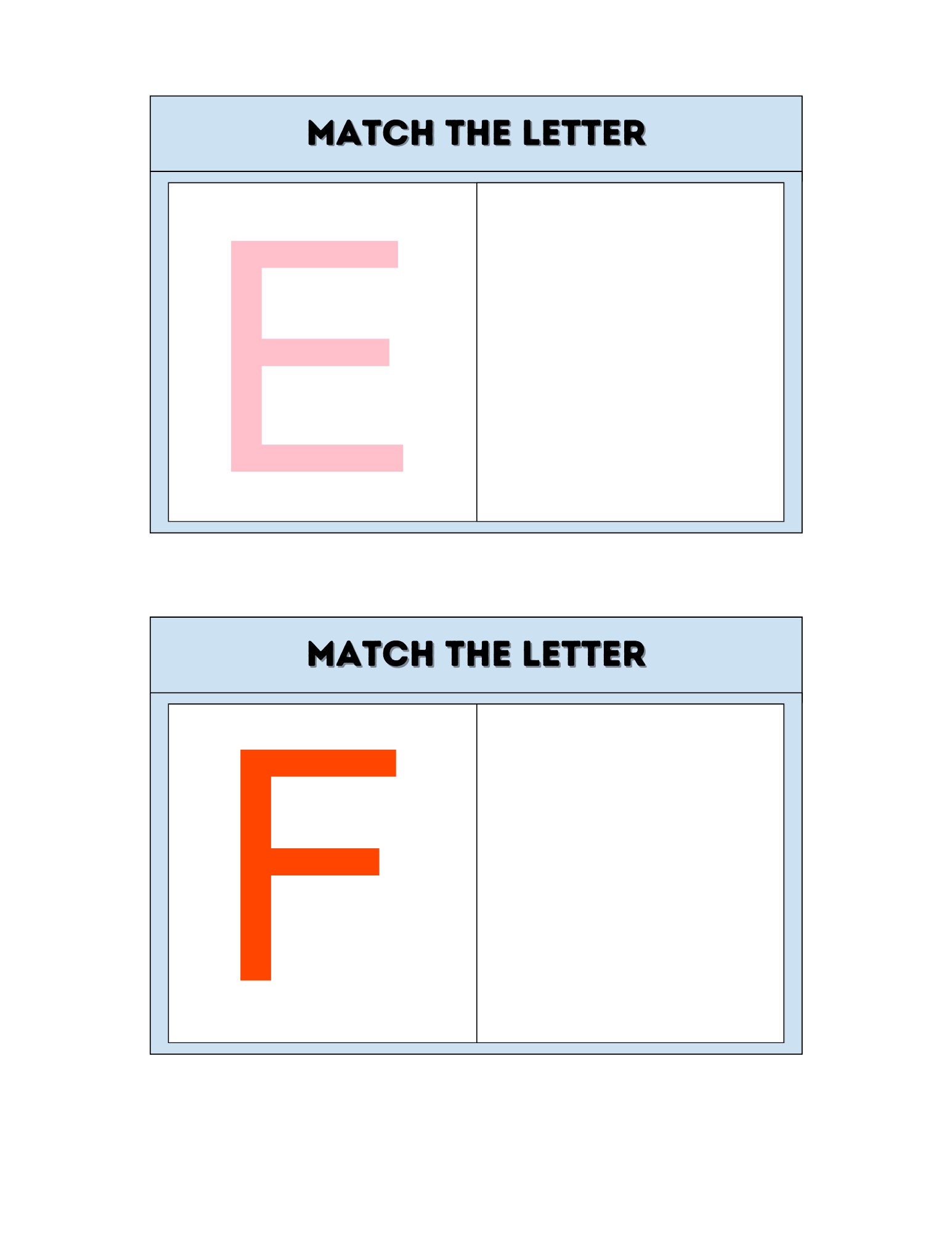 Matching Capital/lowercase Letters: Matching Activity - Etsy