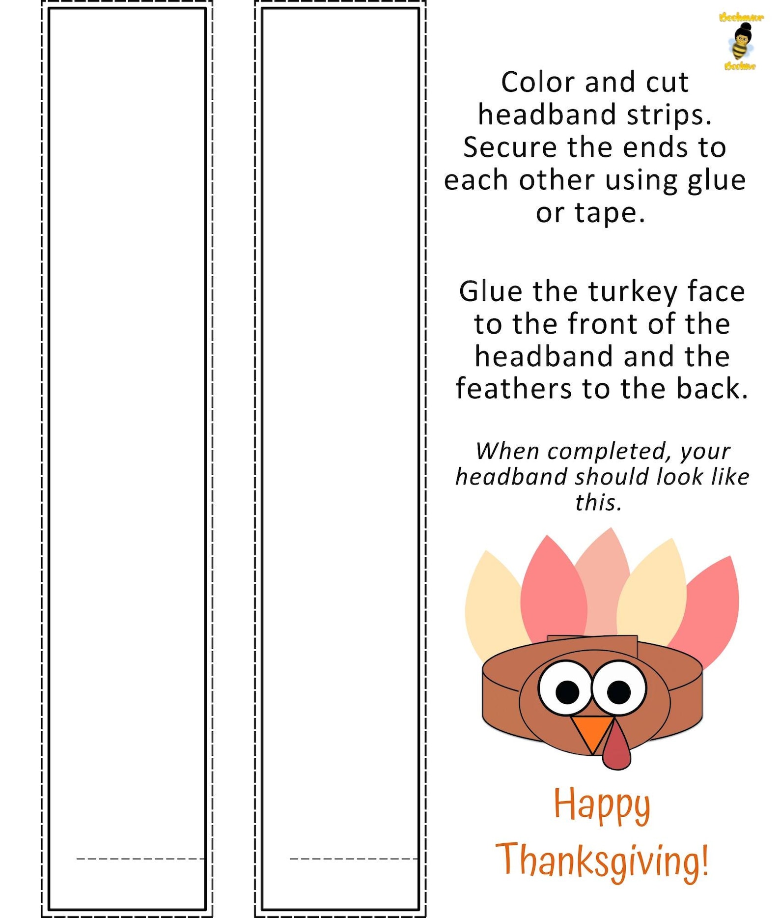 Thanksgiving Turkey Headband Craft Kit: Gobble up the Fun Turkey ...