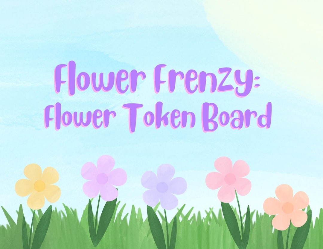 Flower Frenzy Reward Board: Flower Token System - Etsy