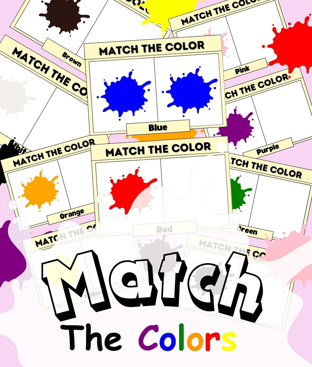Match the Colors: Color Identification Activity - Etsy