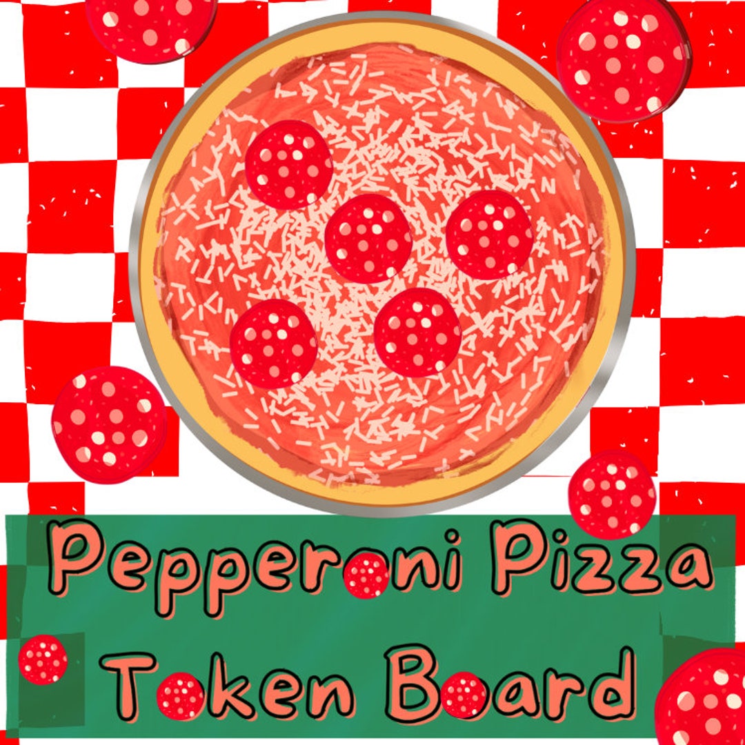 Pepperoni Pizza Token Board for Kids | Printable Reward System for ...
