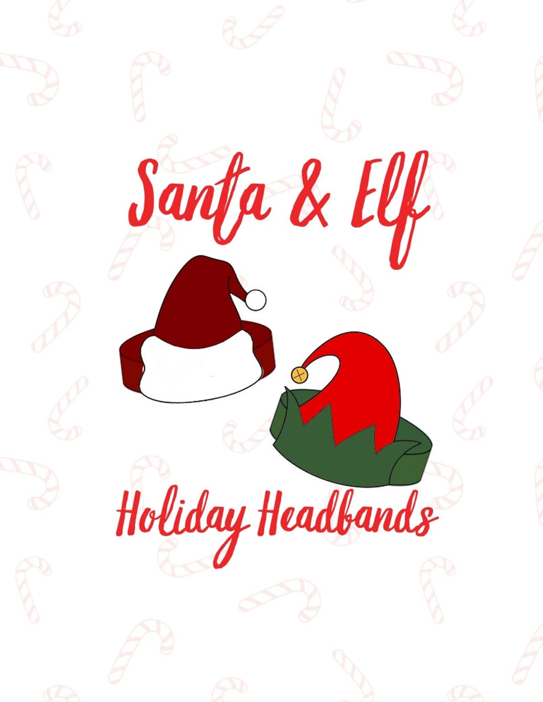 Santa & Elf Headbands Printable | Holiday Kids Craft | Christmas Hats ...