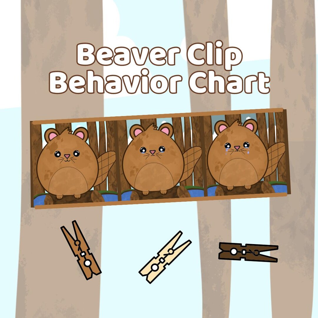Beaver Clip Behavior Chart | Classroom Management Printable | Student ...