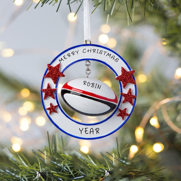Rugby Christmas Ornaments - Etsy