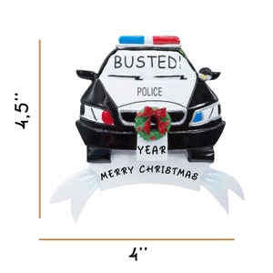 Police Car Personalized Christmas Ornaments, Police Man Ornaments ...