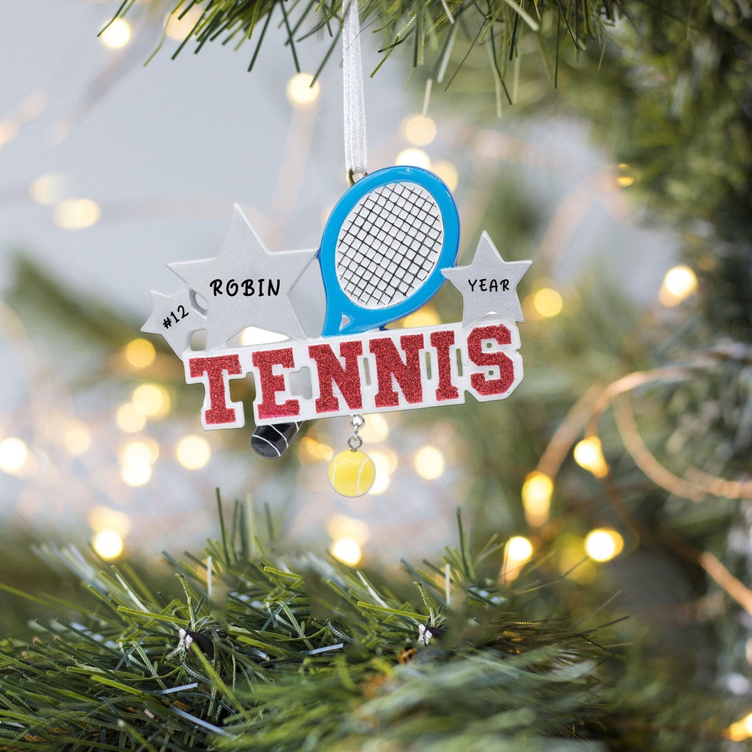 Personalized Tennis Ornament, Tennis Player Girl Christmas Gift, Tennis ...