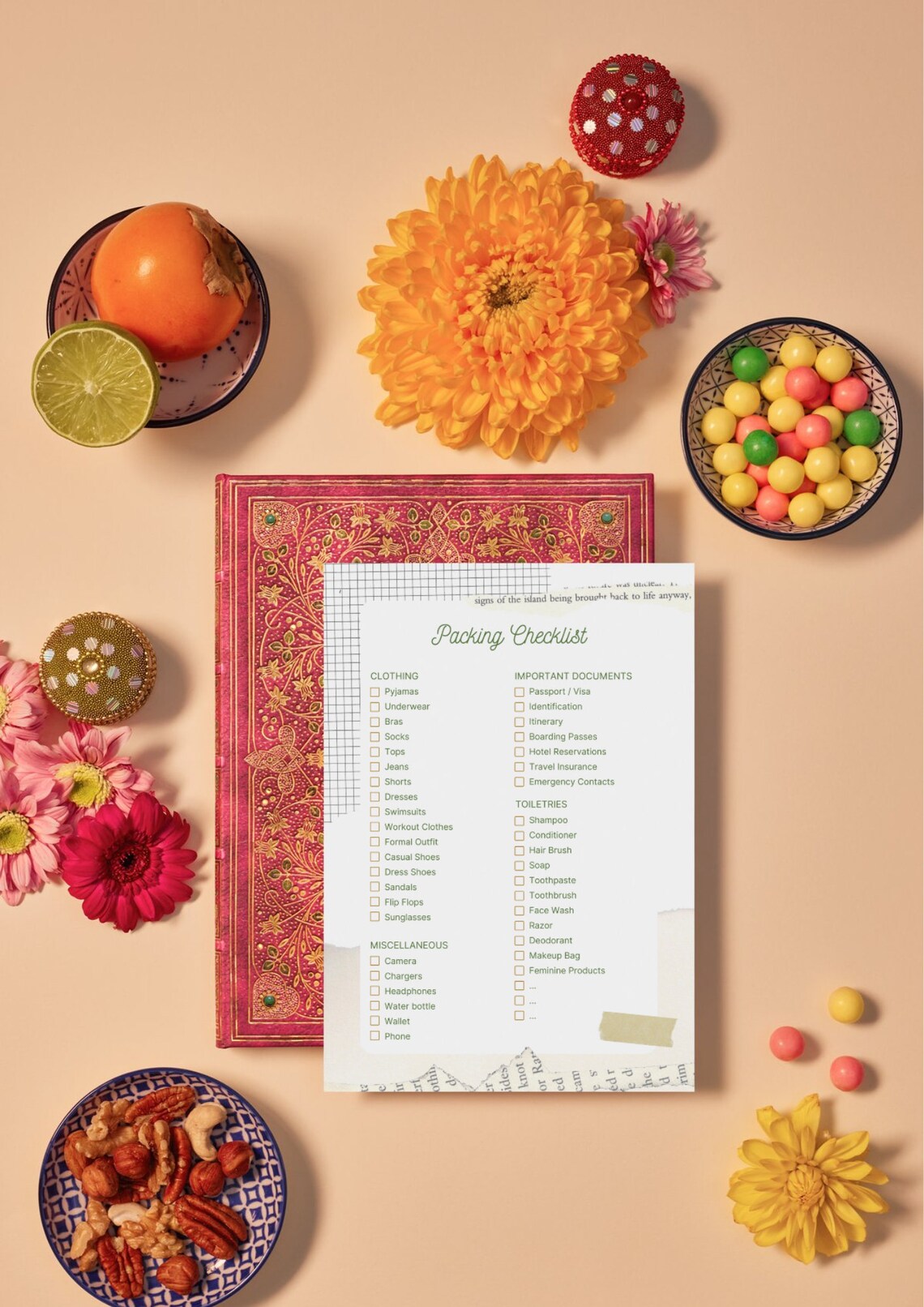 Editable Travel Packing List | Packing Checklist for Holiday, Vacation ...